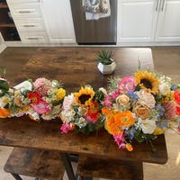 Wildflower Bridal Bouquet, Colorful Orange Hot Pink Wedding Bouquet ...