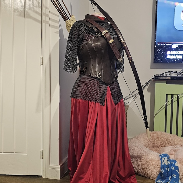 Steampunk, Gothic, Red Riding Hood , Custom Made Outfit, Damask ...