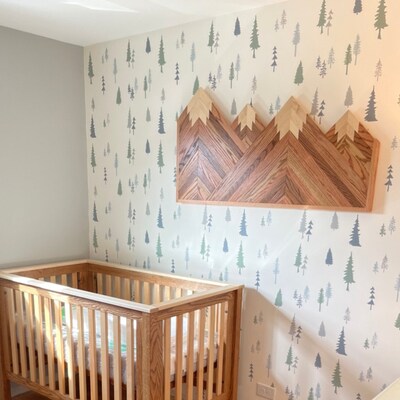 Fir Tree Forest Pattern Wall Stencil Large Wall Stencils, Tree Stencil ...