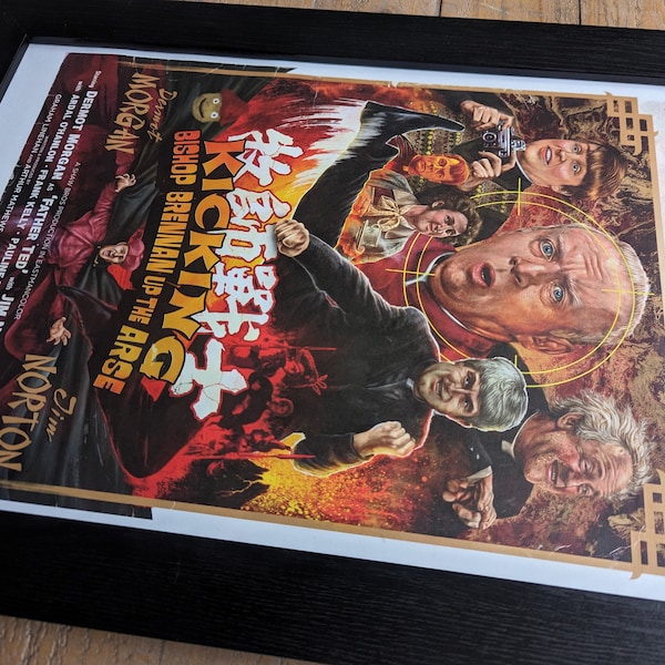 Affiche ancienne A3 signée Father Ted Speed 3 en édition limitée. Art ...