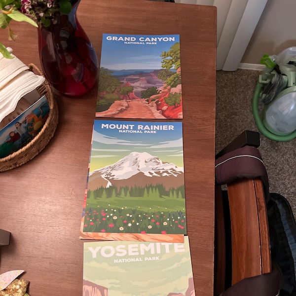 3 Poster Bundle - Any 3 National Park Posters, National Park and Hiking ...