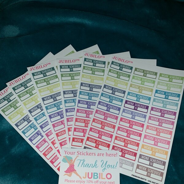 Planner Stickers Work Schedule Stickers - Etsy