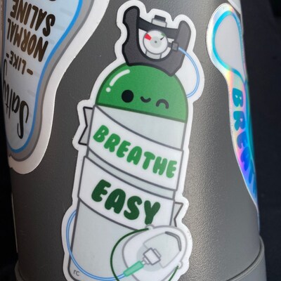 Oxygen Tank Vinyl Sticker, Funny, RT Gift, Respiratory Therapist ...
