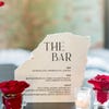 Marble Stone Bar Sign | Wedding Unique Signage | Menu Sign, Drink Sign ...