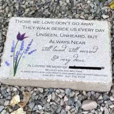Personalized Memorial Stone. Outdoor or Indoor Use. 6x9 Tumbled ...