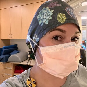 Anatomy Scrub Cap for Women, Uterus Surgical Caps, Ponytail Scrub Hat ...