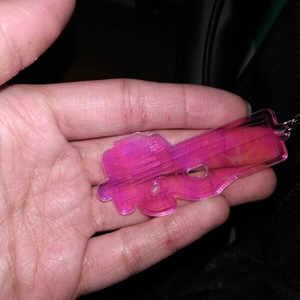 Pink P90 Keychain, Charm, or Necklace FN P90 P-chan Laser-cut Acrylic ...