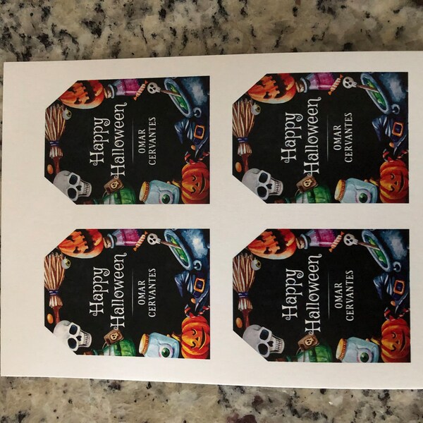 Halloween Tags, Printable Halloween Favor Tags, Halloween Favor Tags ...
