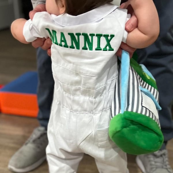 Personalized Golf Shorts-long Caddy Outfit for Kids*toddler Golf White ...