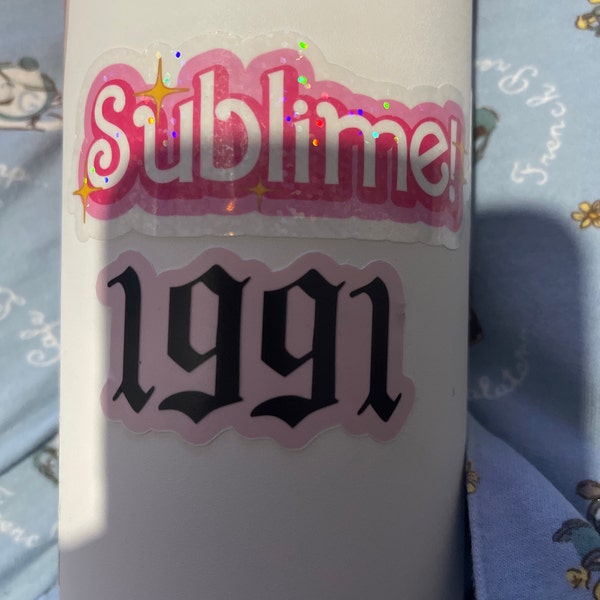 Year Stickers, Gothic Font Year Sticker, Custom Old English Vinyl ...