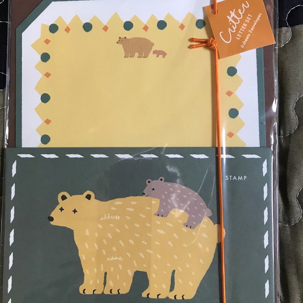 Cute Animal Writing Set, Cat/sheep/bear Designs, Kawaii Japanese Letter ...
