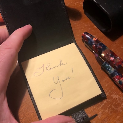 Handmade Leather Post-it Note Cover With Post-it Note Included - Etsy