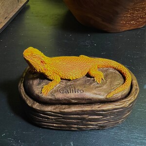 Bearded Dragon Sculpture Large Watching Over | Etsy