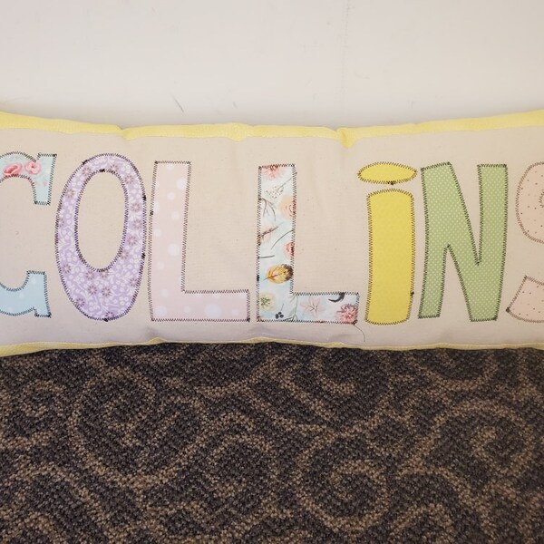 Made to Order Custom Applique Name Pillows - Etsy