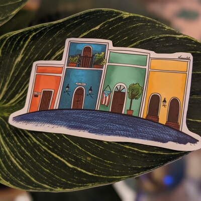 Old San Juan Sticker Old San Juan Houses San Juan, Puerto Rico - Etsy