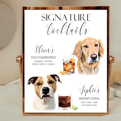 Signature Drink Sign Dogs, Signature Drink Sign Dog, Signature Drinks ...