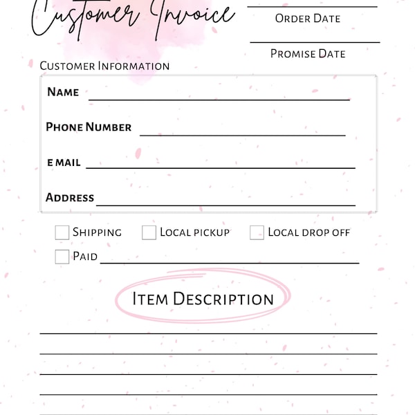 Craft Show Bundle, Order Form Template, Small Business Template, Scan ...