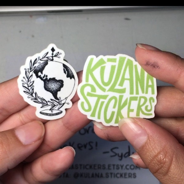 Mini Globe Vinyl Sticker - Etsy