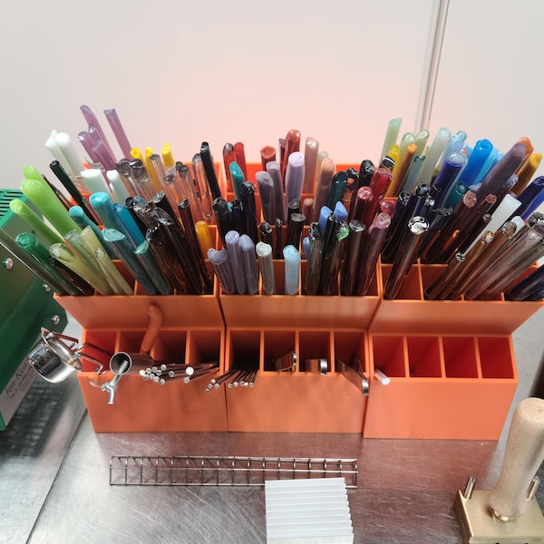 STL File Lampworking Glass Rod Holder With 4x7 Cubbies 30x30 Each - Etsy