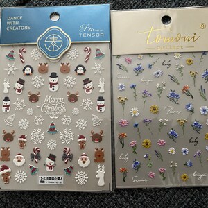 5D Nail Stickers Lace Stickers Elegant Embossed Flower - Etsy