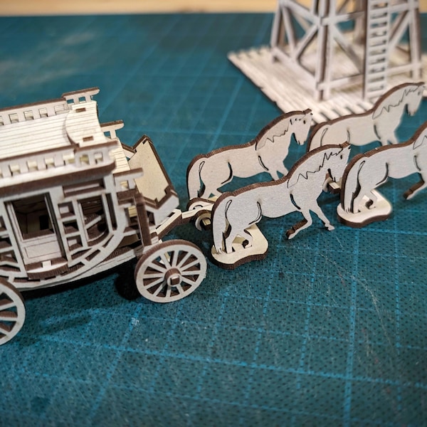Laser Cut Files - Wild West Stagecoach SVG | XCS | Dxf | Ready for ...