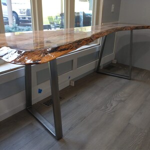 Steel End Table Legs/Night Stand Legs/Wide Base Trapezoid/Set | Etsy