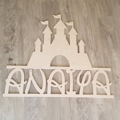 Disney Castle Personalized Name Sign Disney Castle - Etsy