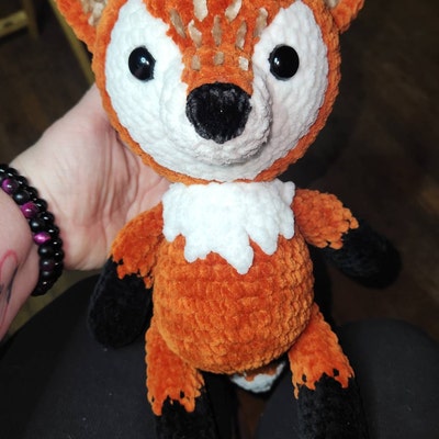 CROCHET PATTERN Lucy the Fox Crochet Amigurumi Stuffed Sitting Forest ...