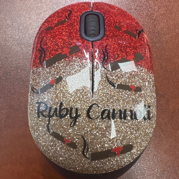 Custom Glitter Epoxy Gel Pen, Stapler, and Wireless Mouse Set - Etsy