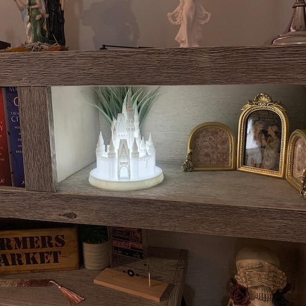 Cinderella Castle Night Light - Cake Topper - 3D Printed - Miniature ...