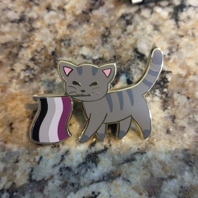 Bisexual Pride Flag Cat Hard Enamel Pin Lapel Pin Bi Flag Pin Lgbtq Pin ...