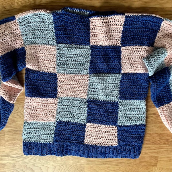PATTERN Patchwork Sweater Crochet - Etsy