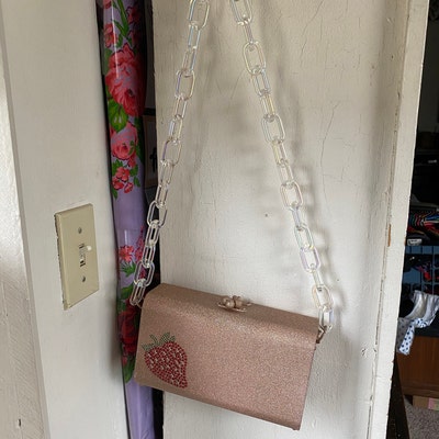 1ft Opal Clear Acrylic Chain Links, 38 X 22.5mm, Iridescent Chain, AB ...