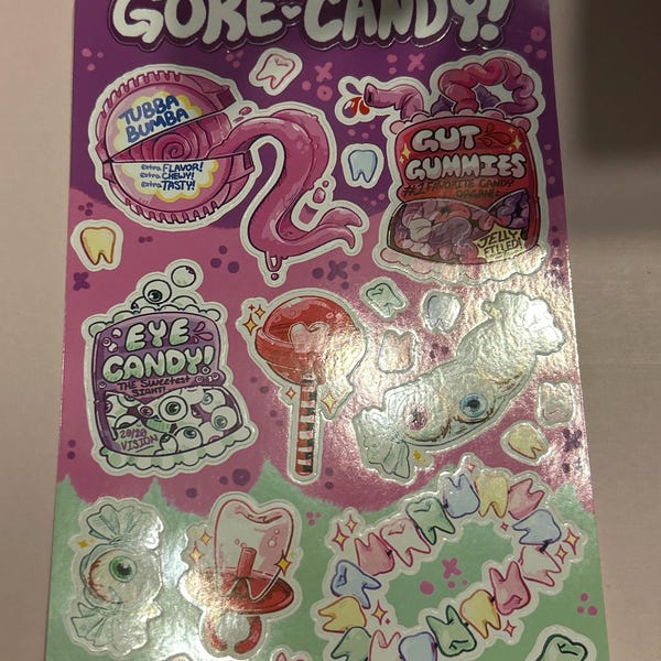 Gore Candy Waterproof Sticker Sheet - Etsy UK