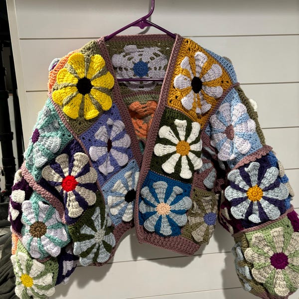 Crochet Pattern, Crochet Daisy Sweater PDF Pattern (instant Download ...