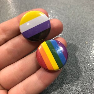 Gender Nonbinary Pride Flag Pin Badge Pinback Button 1 - Etsy
