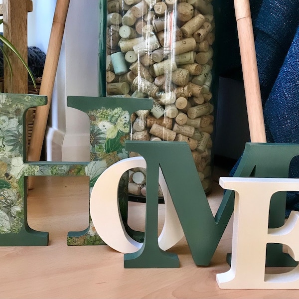 Extra Large Mdf Letters. 20cm, 30cm, 40cm, 50cm, Personalised, Cursive ...