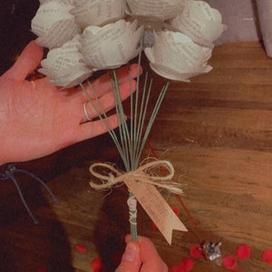 Custom Song Lyrics Paper Flowers Wedding Vows Paper - Etsy