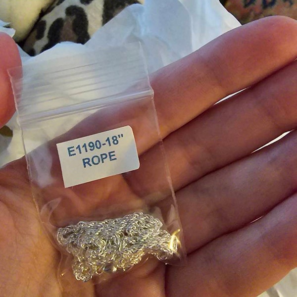 Silver Plated Chain - Snake, Rope, Cable, 18", 24", 35"- Silver Chain ...