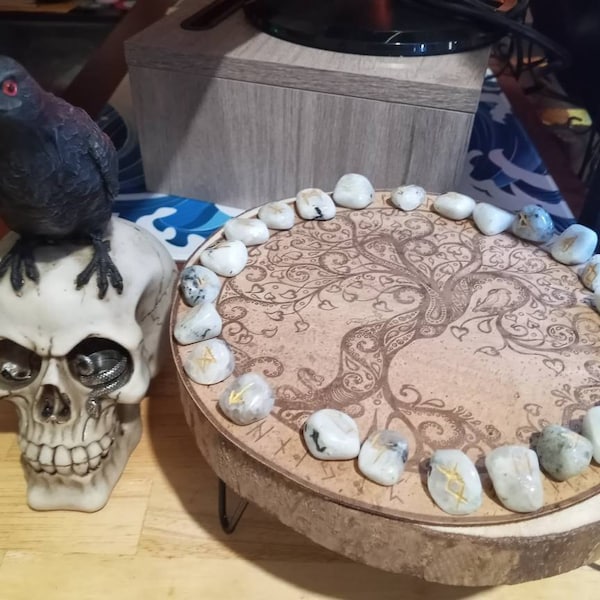 Rune Casting Board Norse Mythology Ratatoskr Viking Tree of Life Runic ...