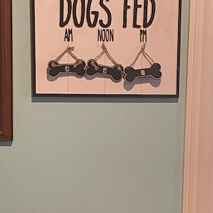 Dogs Fed, Not Fed Wooden Sign; Pet Food Reminder, Laser-cut Sign - Etsy