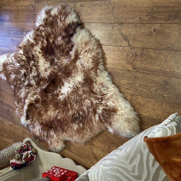 GIANT SHEEPSKIN Double XXL Mouflon Throw Genuine Leather Sheep Skin 48 ...