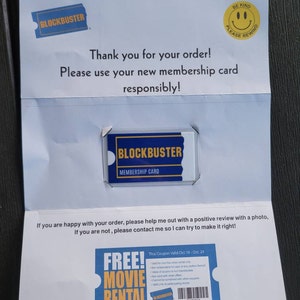Blockbuster Membership Card - Etsy