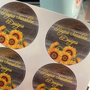 Rustic Sunflower Return Address Labels Printed Personalized - Etsy