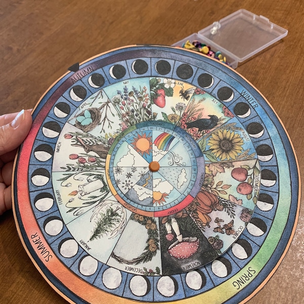 Perpetual Calendar Wheel of the Year Printable - Etsy