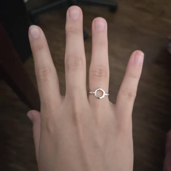 Sterling Silver Elements Science Ring, RNA Ring Jewelry, Adjustable ...