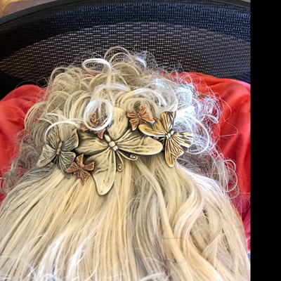 BUTTERFLY FRENCH BARRETTE 80mm Thick Hair Barrette Hair Accessory Hair ...