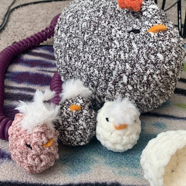 Mama Chicken Plushie - Farmhouse Chicken - Mama and Chicks - Handmade ...