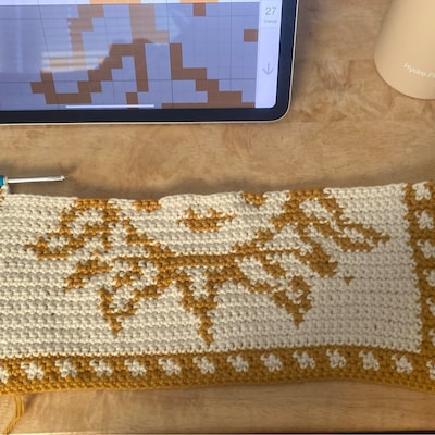 Crochet Fish Bone Wall Tapestry Pattern Digital Download PDF - Etsy