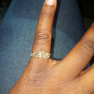 Diamond Starburst Eternity Wedding Band 14k Gold Star Setting - Etsy